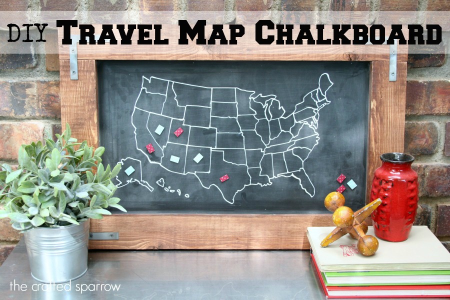 Travel Chalkboard Map 5 - The Crafted Sparrow