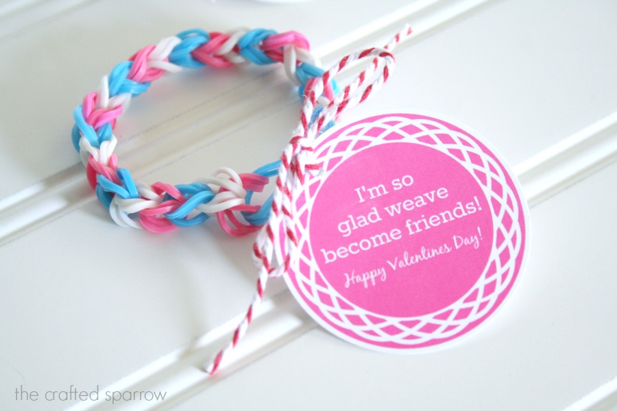 Loom Band Printable Round Valentines 1 - The Crafted Sparrow