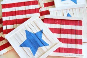 Patriotic Popsicle Stick Garland