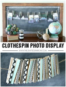 Clothespin Photo Display