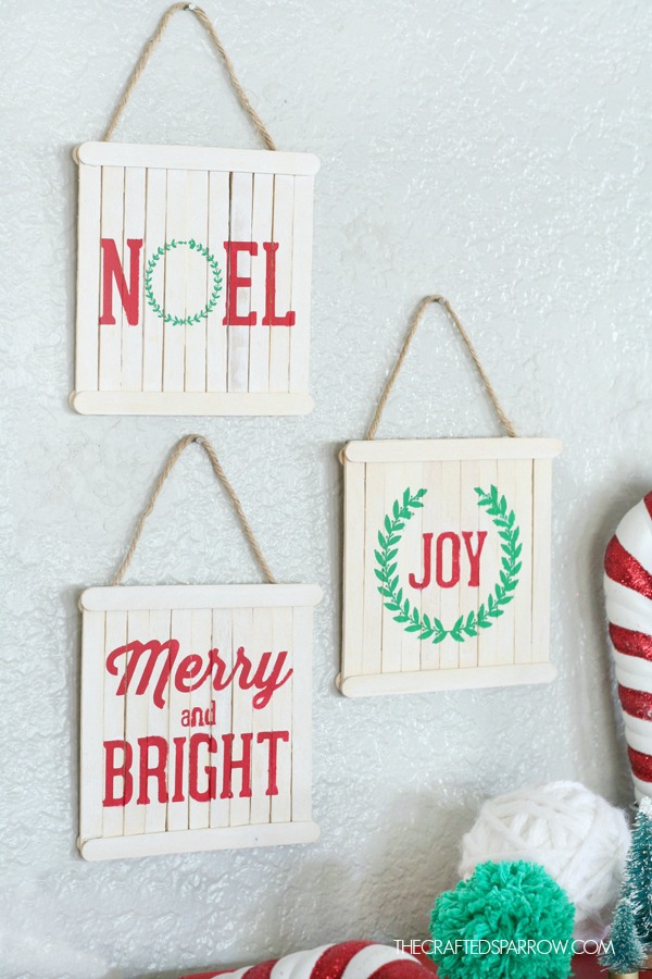 Mini Pallet Sign Ornaments 7 - The Crafted Sparrow