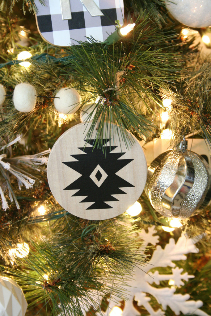 Black & White Christmas Tree Decor