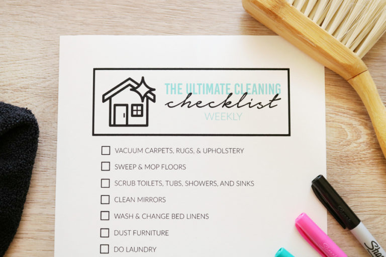 The Ultimate Cleaning Checklist - Montly Printable Checklists for ...
