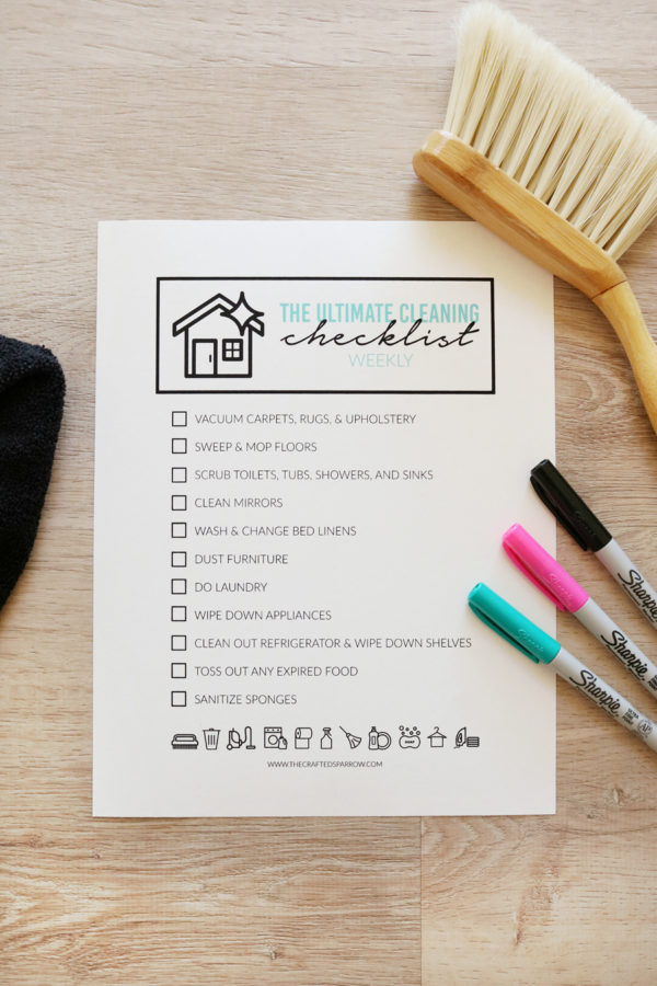 The Ultimate Cleaning Checklist Printables