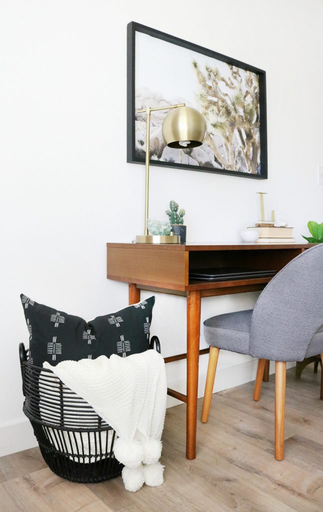 Mid-Century Boho Inspired Workspace