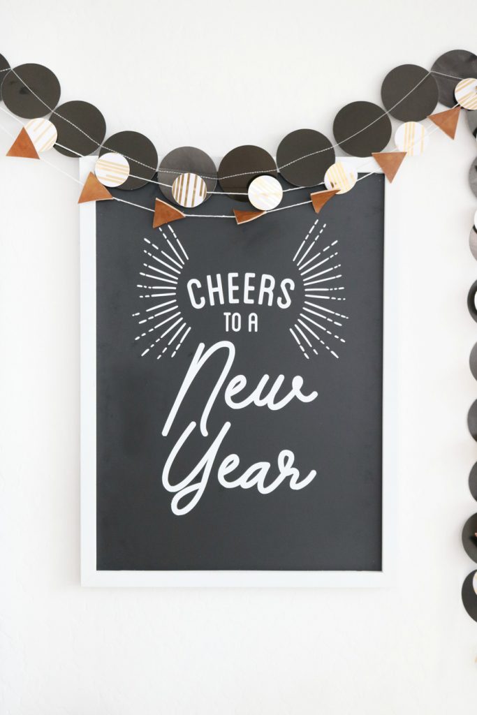 New Year's Eve Printable Sign Decor - The Crafted Sparrow