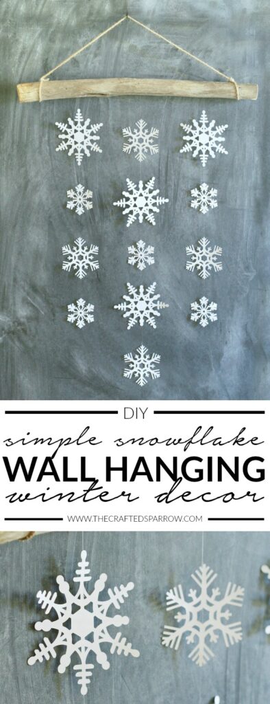 Simple Snowflake Wall Hanging Winter Decor